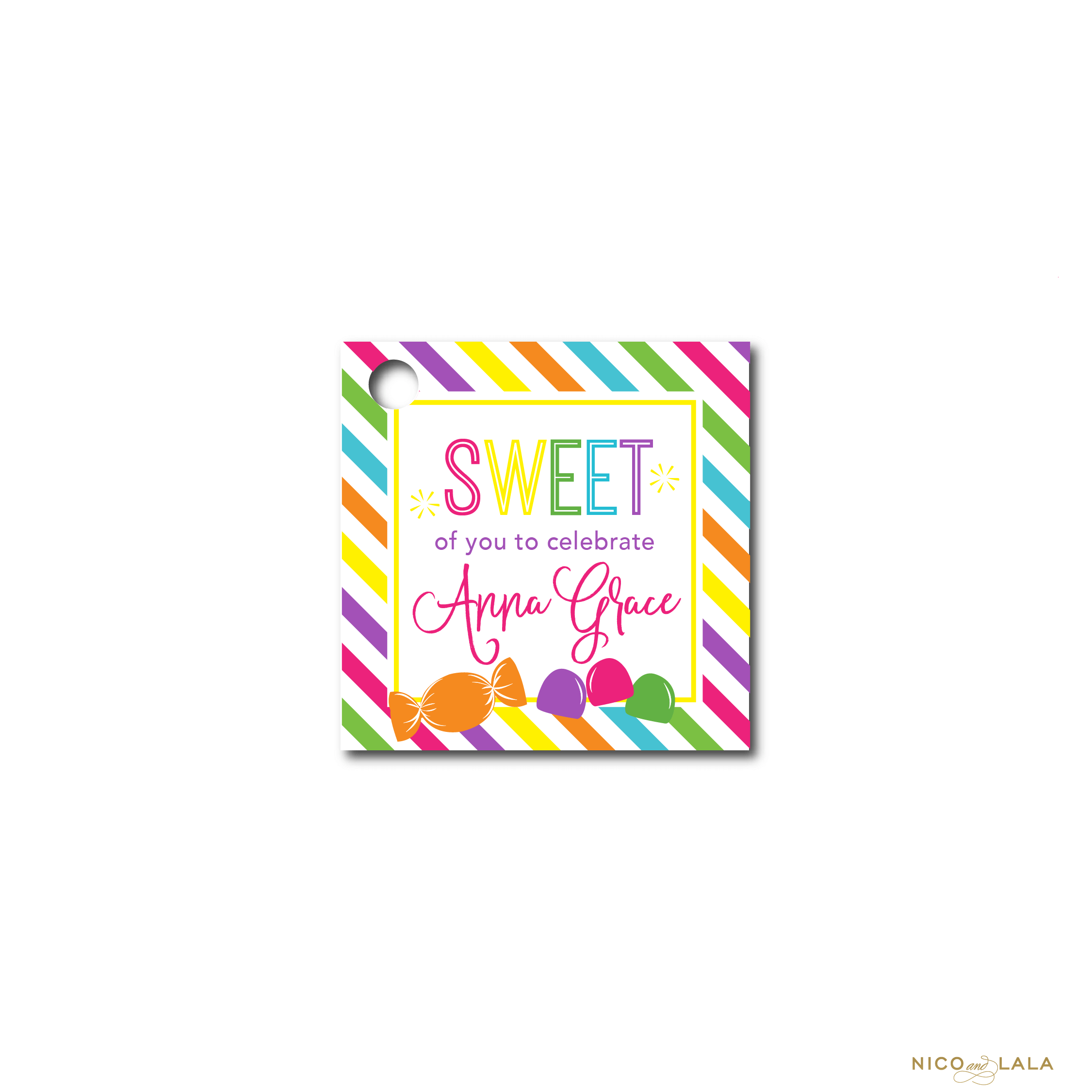Candy-Land-Birthday-Favor-Tags | Nico and Lala