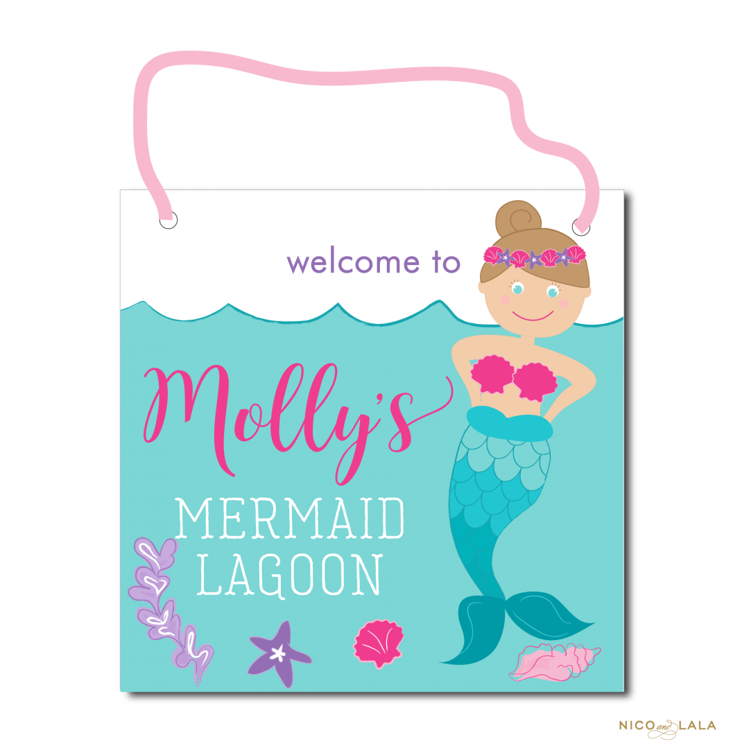 Mermaid-Birthday-Door-Sign | Nico and Lala